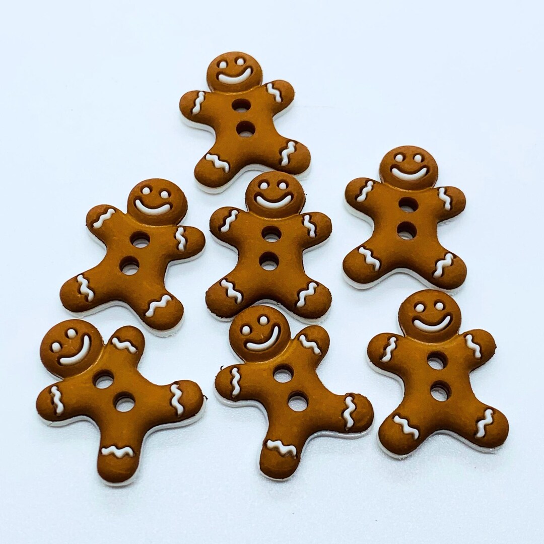 Gingerbread Man Buttons, Gingerbread Men, Brown Button, Christmas ...