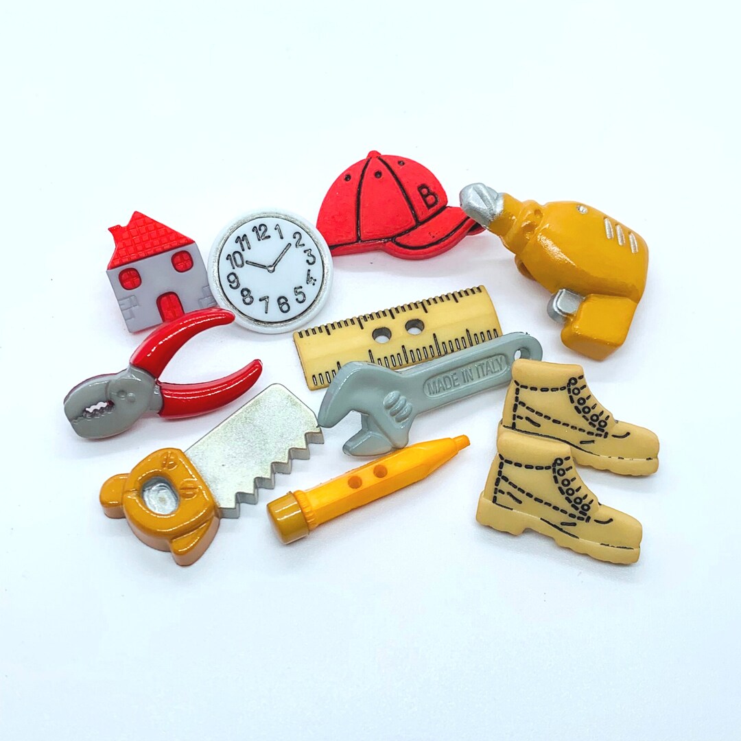 Workman Button, Handyman Buttons, Tool Buttons, Shank Style ...