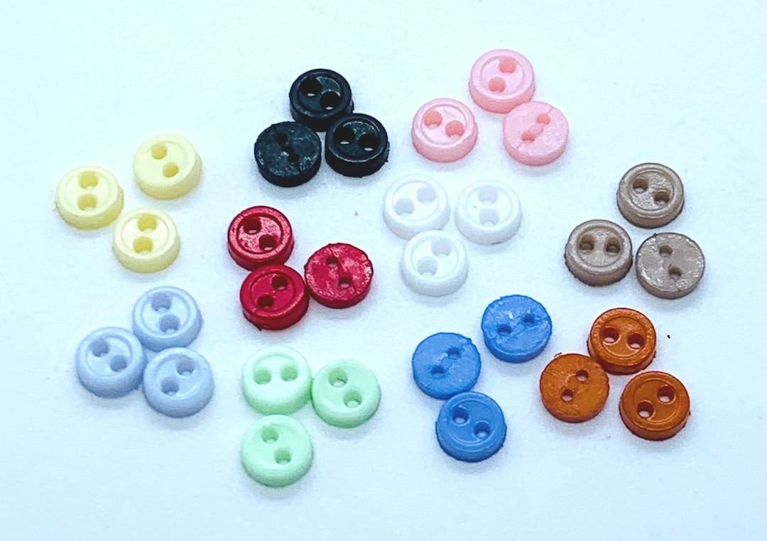 Micro Mini Buttons, Very Small Buttons, 4mm, Buttons for Doll Clothes ...