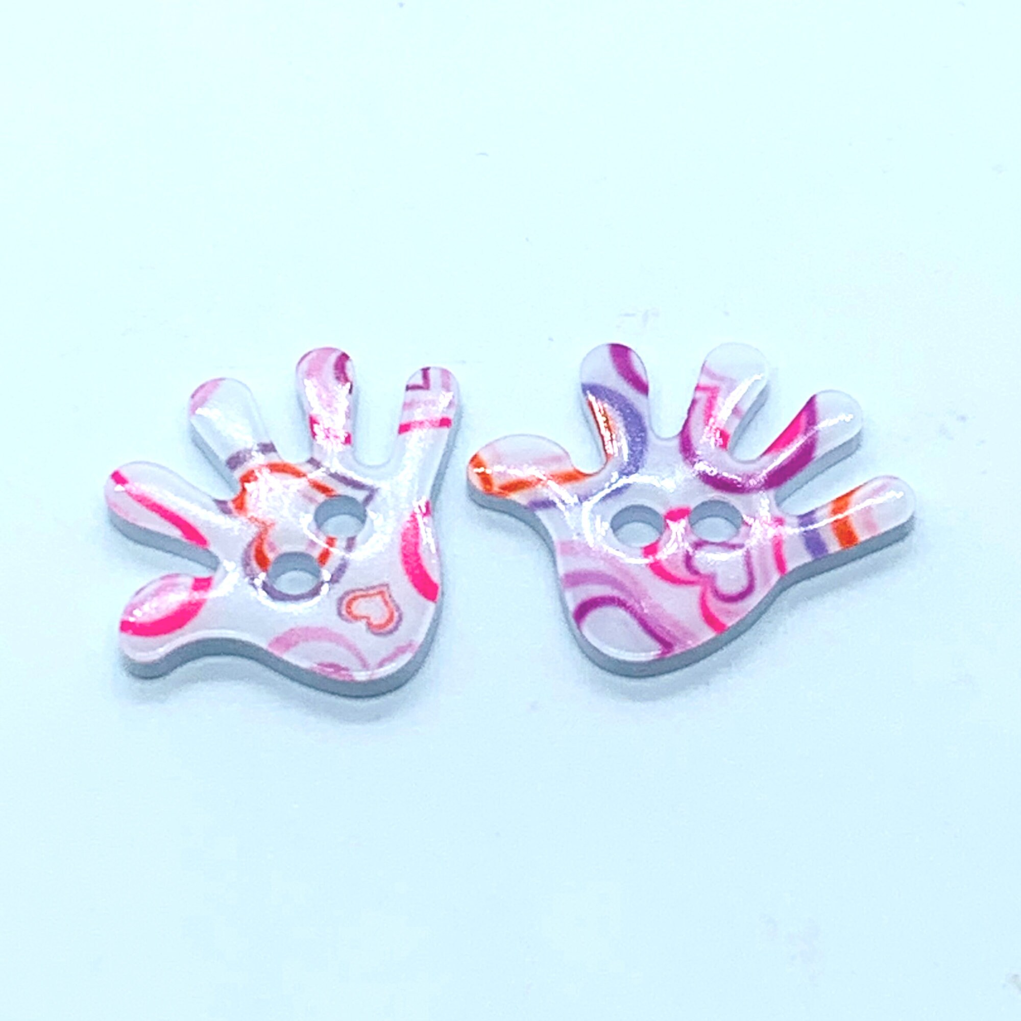 Hand Shaped Buttons High Five Button Acrylic 2 Hole Sewing - Etsy