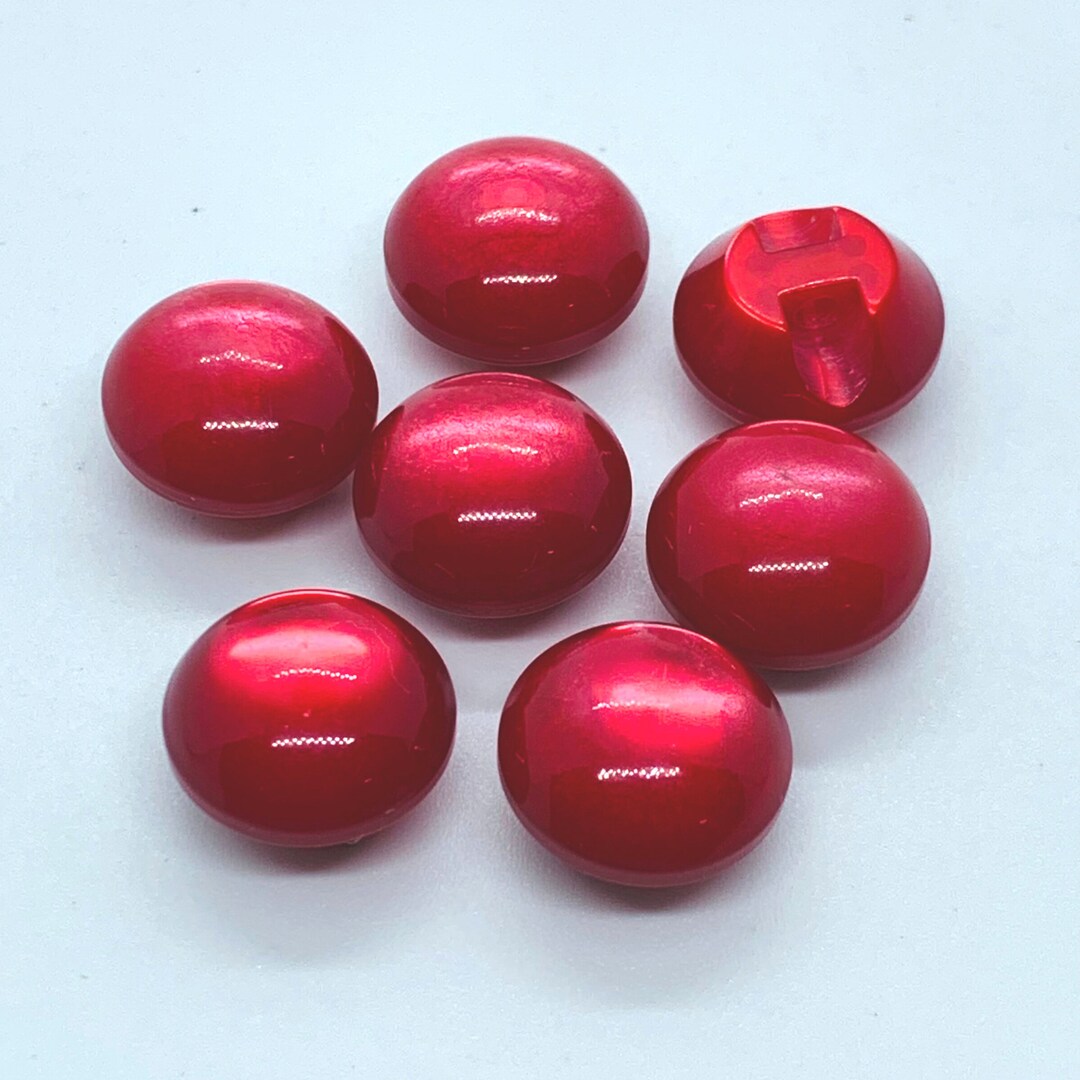 Resin, Button, Burgundy Red Button, Shank Style, 13 Mm Button, Gift for ...
