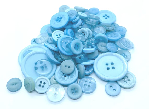 Baby Blue Buttons Embellishments Oversize Buttons Gift for - Etsy