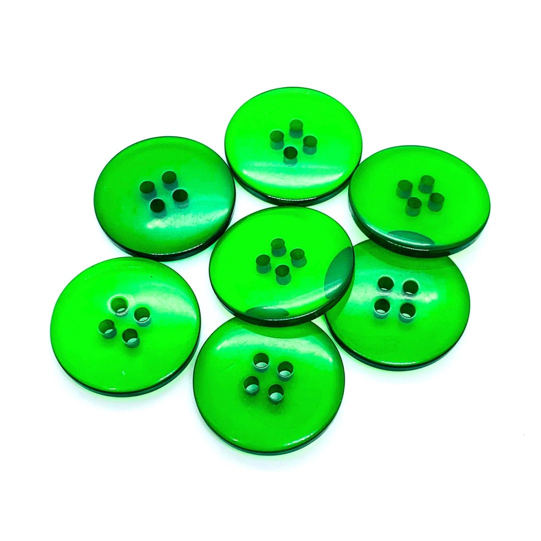 Round Resin Button, Deep Green Button, Clear Button, 23mm Button ...