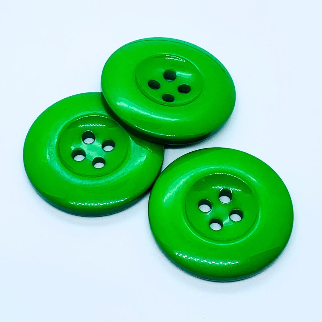 Extra Large Round Button, Deep Green Button, 34mm Button, Sweater ...