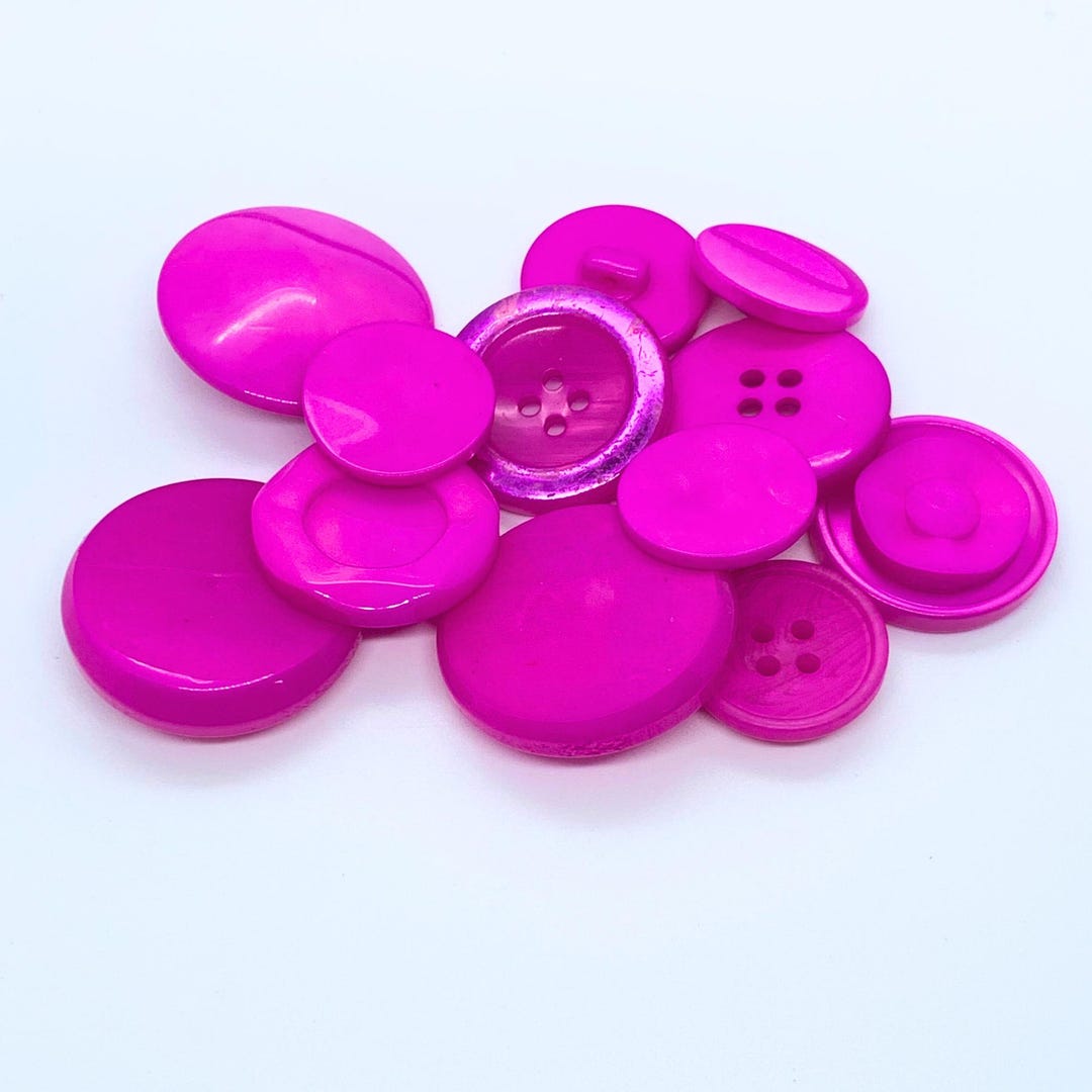 Extra Large Round Button, Bright Pink Button, 30mm Button, Sweater ...