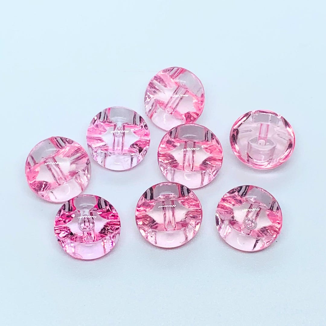 Soft Pink Button, Clear Button, Shank Style, Sewing Button, Garment ...