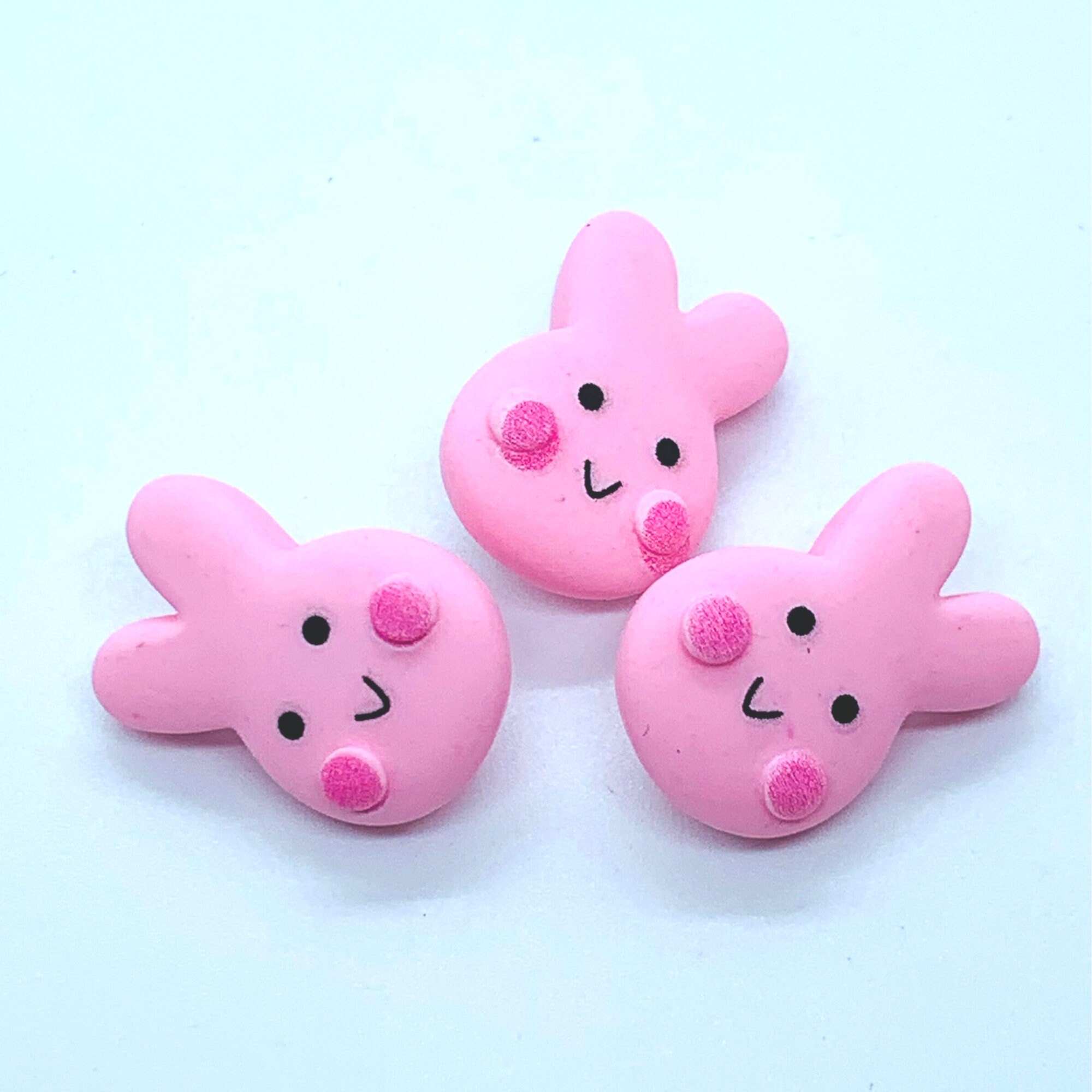 Bunny Buttons Pink Buttons Pink Bunnies Shank Back - Etsy