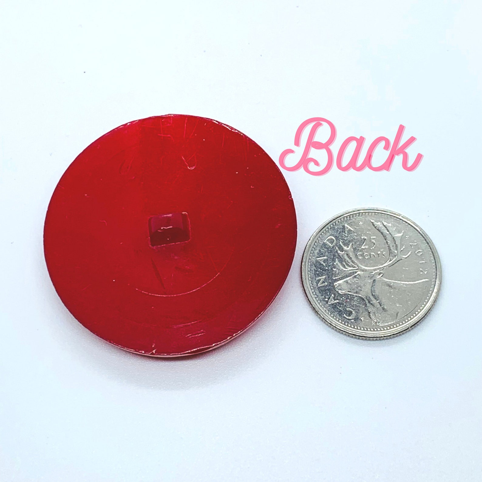 Extra Large Round Button, Red Button, 43mm Button, Sweater Button, Coat ...