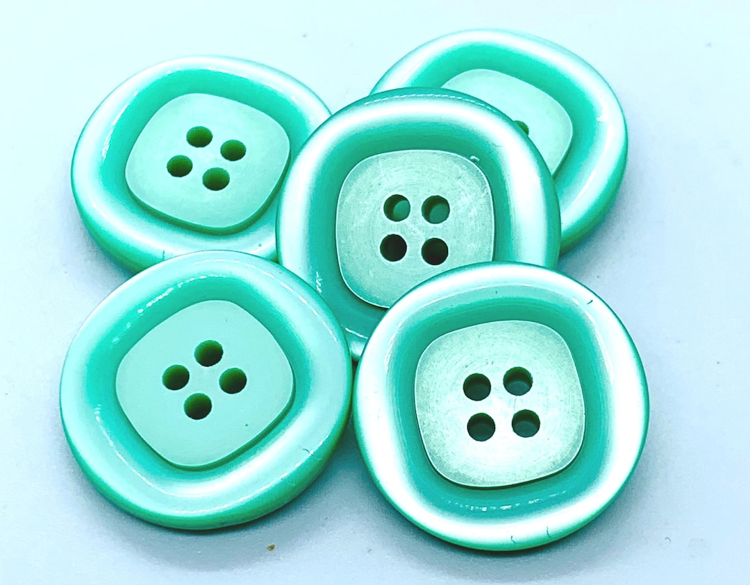 Mint Green, Resin 4 Hole Sewing Buttons, Garment Buttons, Craft Buttons ...