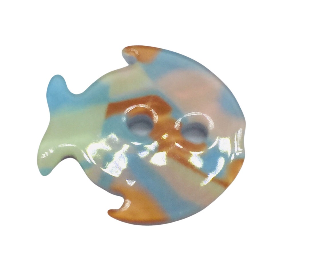 Acrylic, Fish Shaped Buttons, Ocean Theme Button, Sea Life Button ...