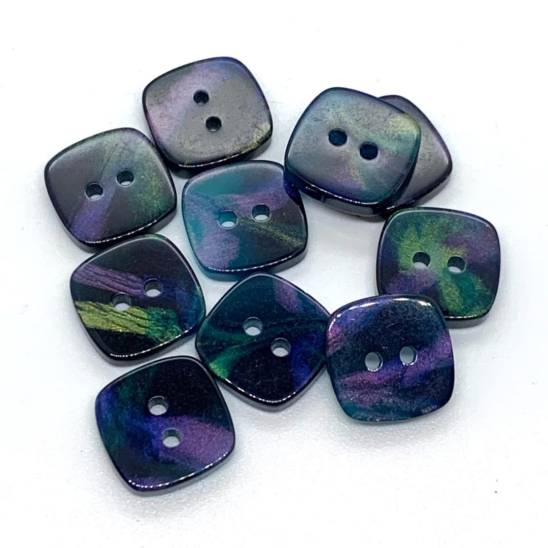 Square Button, Resin Button, Sewing Button, 2 Hole, Shirt Button, Coat ...