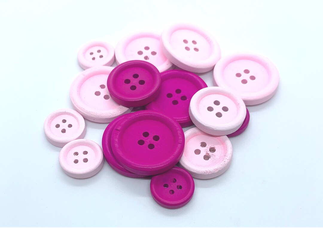 Ronde houten knop, 4 gaten, grote tot kleine knopen, cadeau voor riool ...