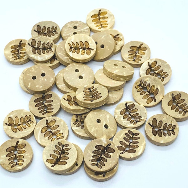 Coconut Shell Button - Etsy