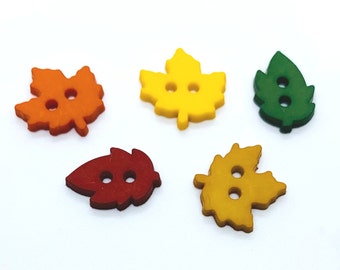 Autumn Leaf Buttons - Etsy