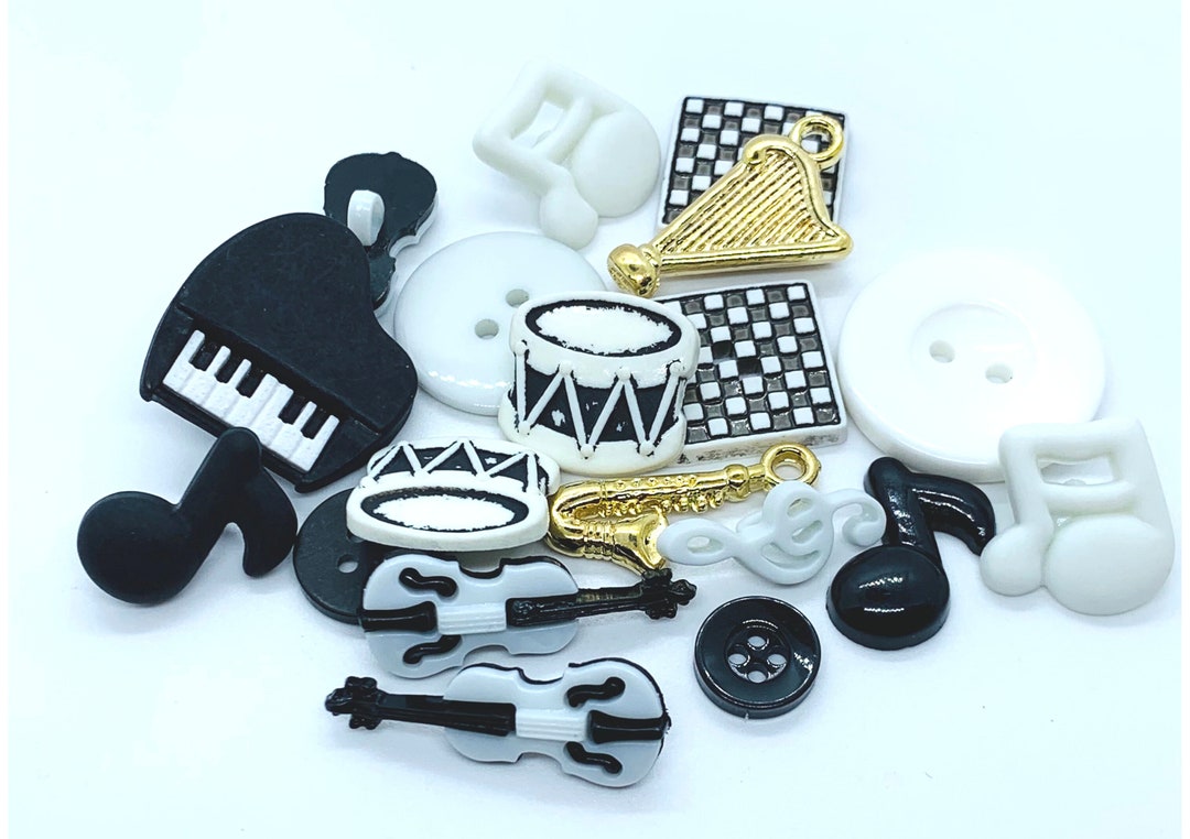 Music Buttons, Tuba, Saxophone, Music Notes, Piano. Dress It up Music ...
