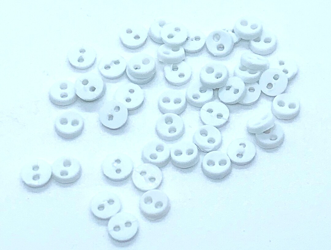 Micro Mini Buttons, White Button, 4mm, Buttons for Doll Clothes, Gift ...