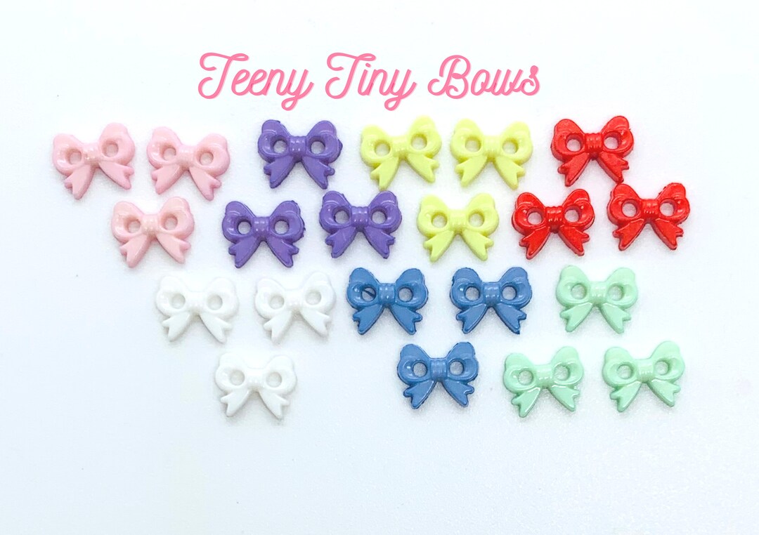 Bow Buttons, Tiny Bows, 2 Hole Buttons, 6mm, Mini Button, Tiny Button ...