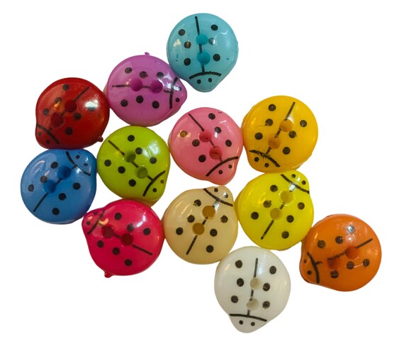 Ladybug Buttons Small Resin 2 Hole Sewing Button. | Etsy