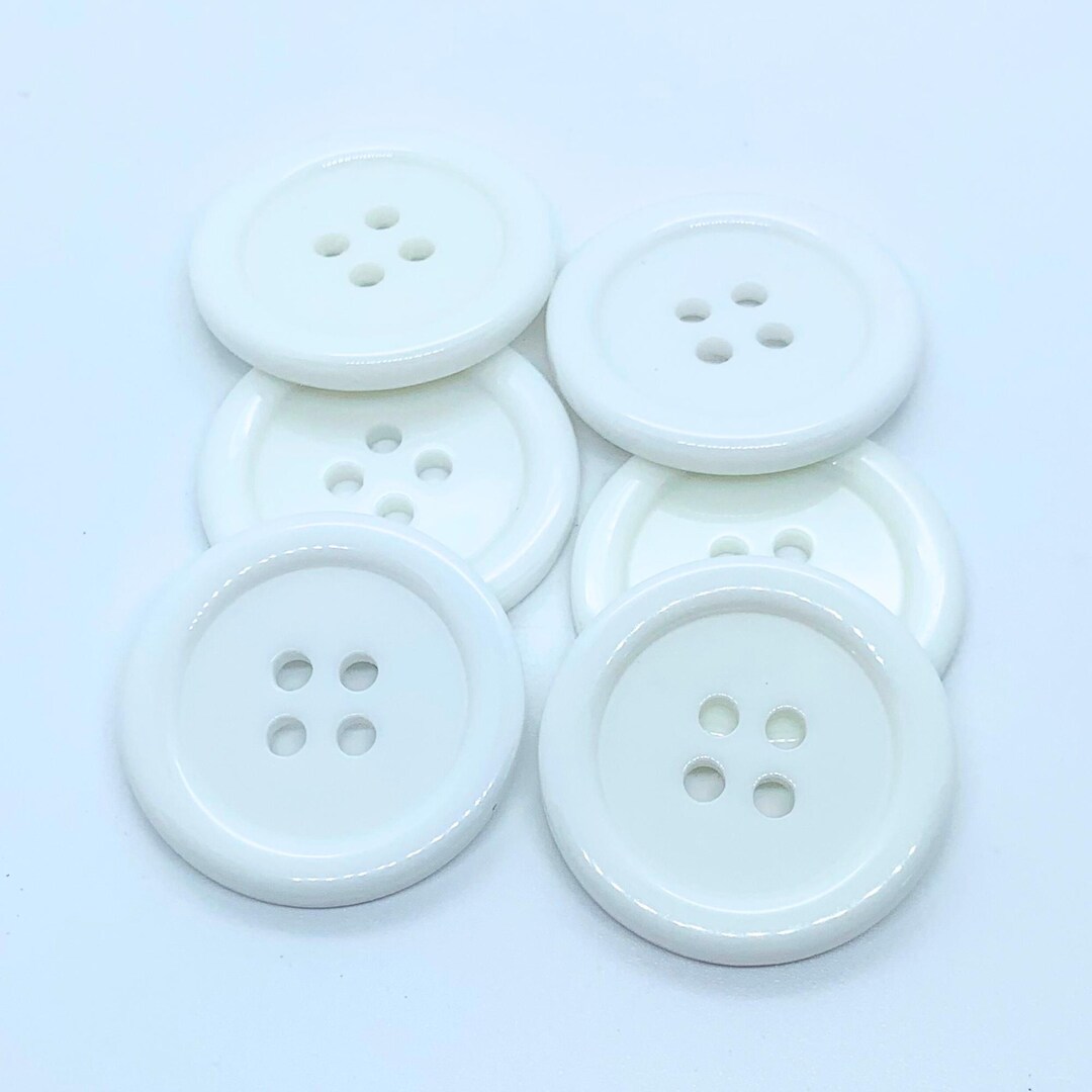 Extra Large Round Button, White Button, 30mm Button, Sweater Button ...