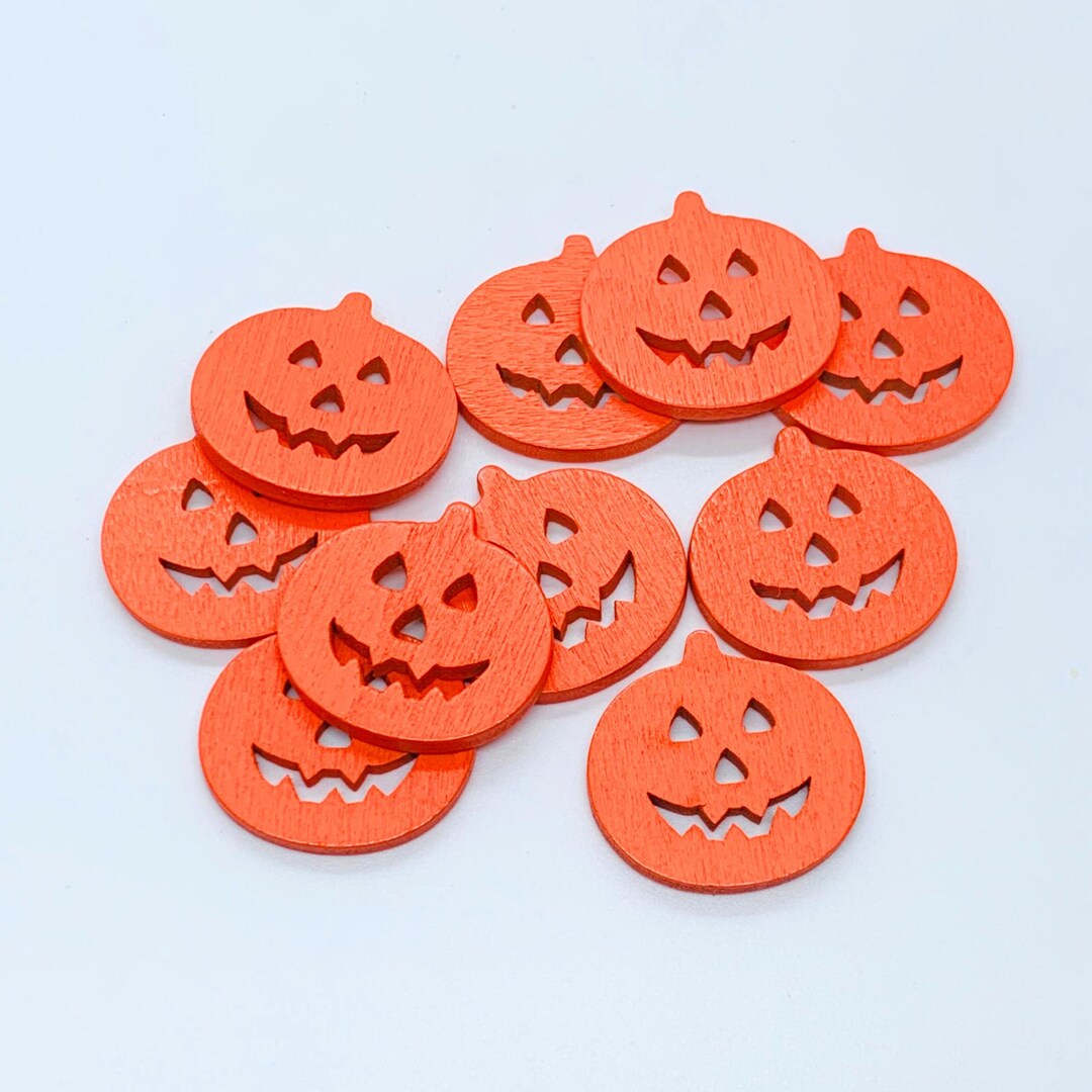 Wooden Pumpkin Button, Halloween Button, Halloween Pumpkin, Craft ...