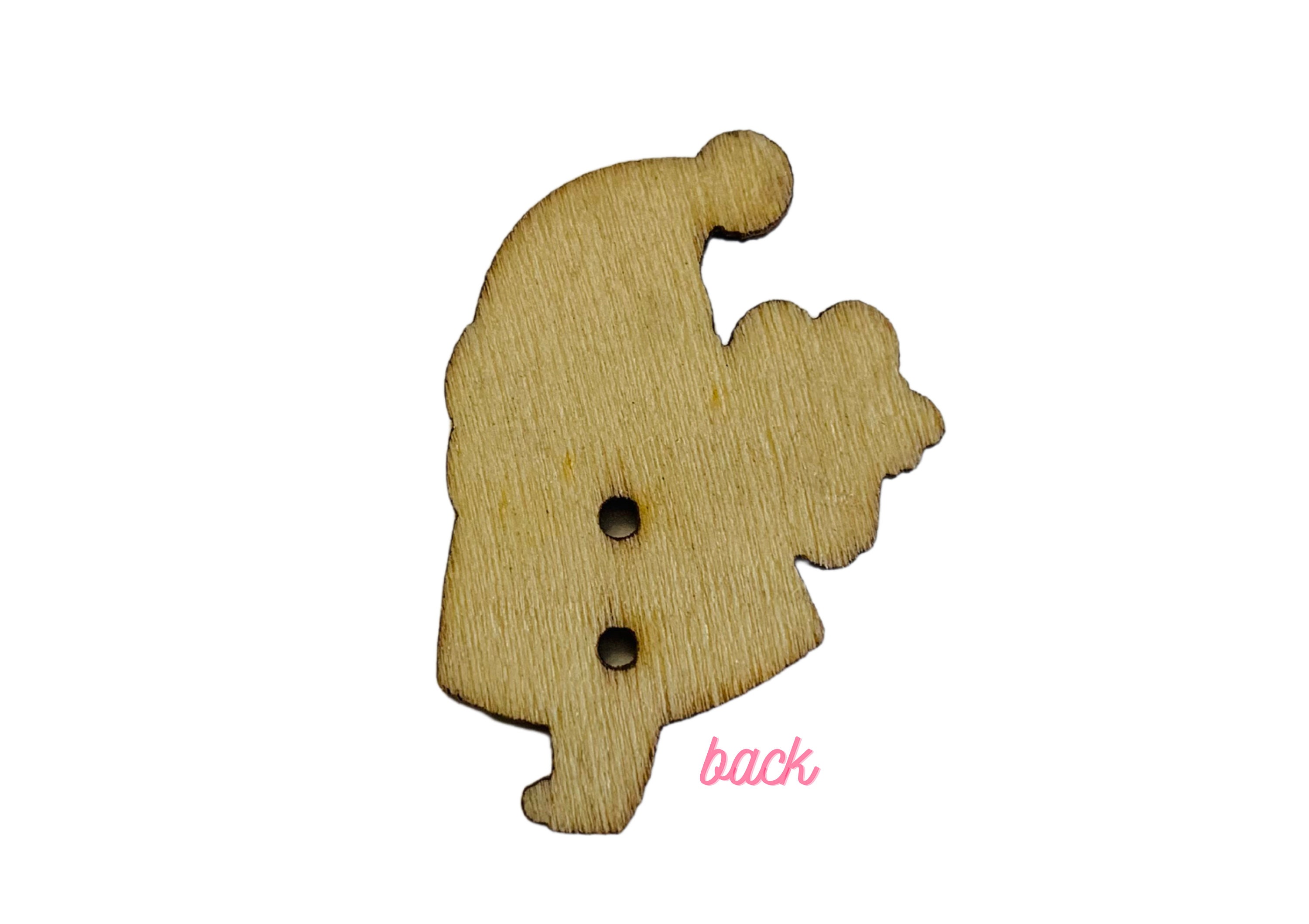 Wooden Painted Santa Clause Buttons. Size is 3.3cm X 2.3cm. 2 - Etsy