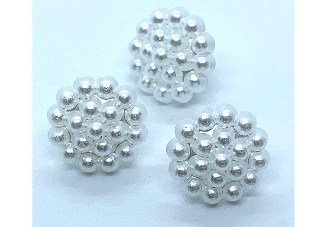 Acrylic White Button White Pearl Button Shank Style 11mm - Etsy