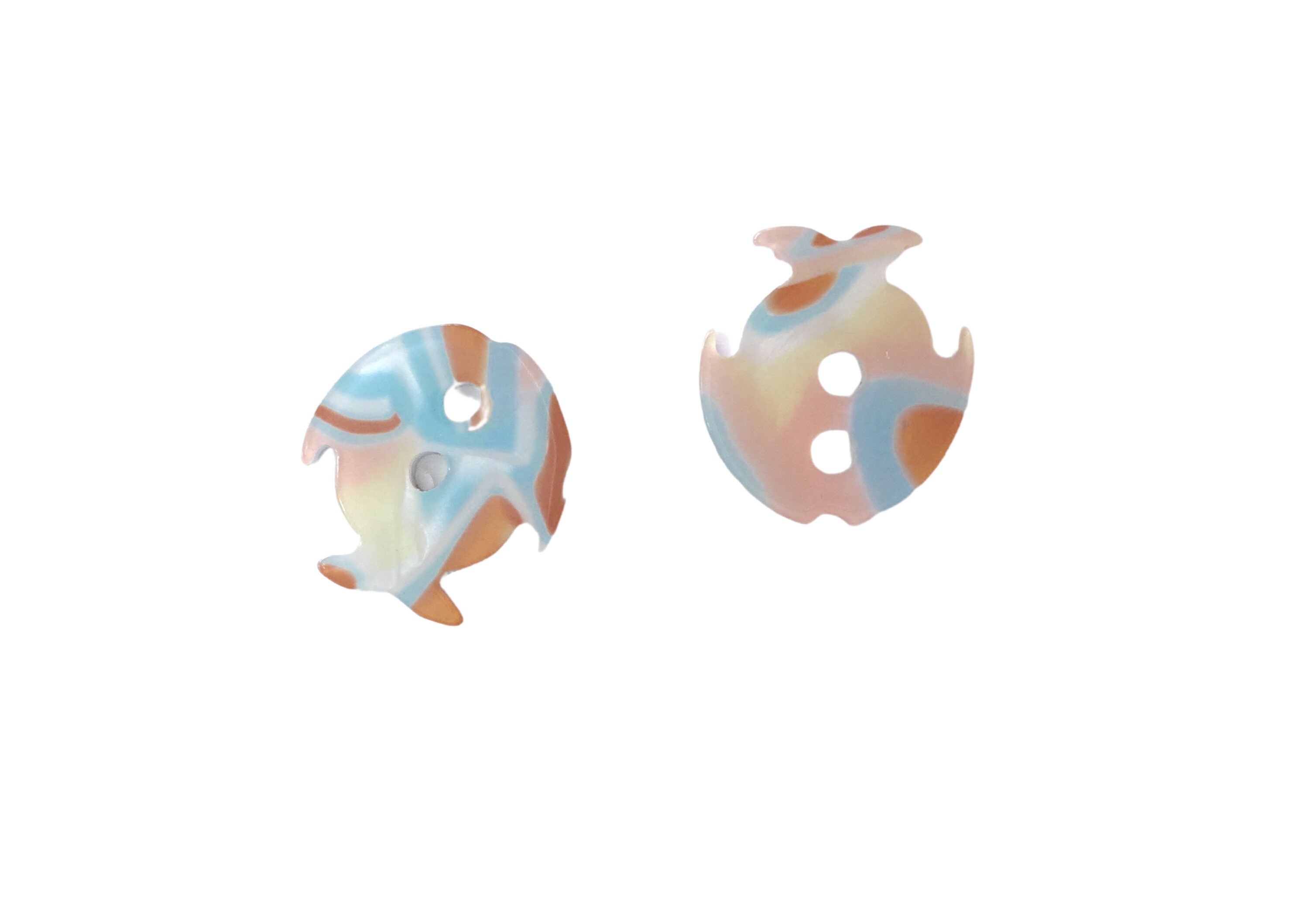 Acrylic Fish Shaped Buttons. Listing is for 6 Buttons. - Etsy