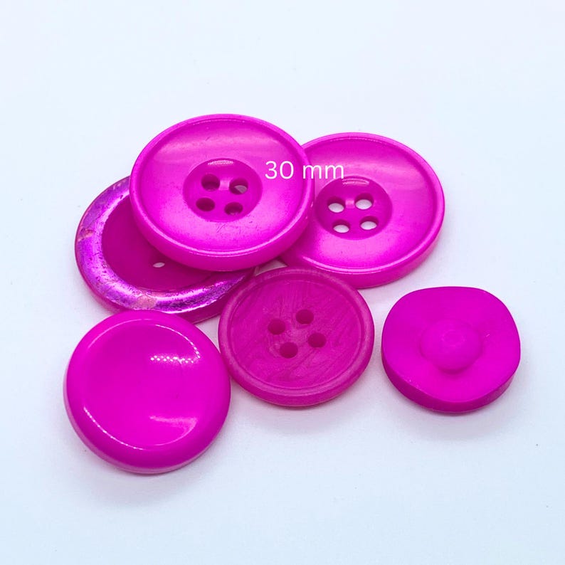 Extra Large Round Button, Bright Pink Button, 30mm Button, Sweater ...