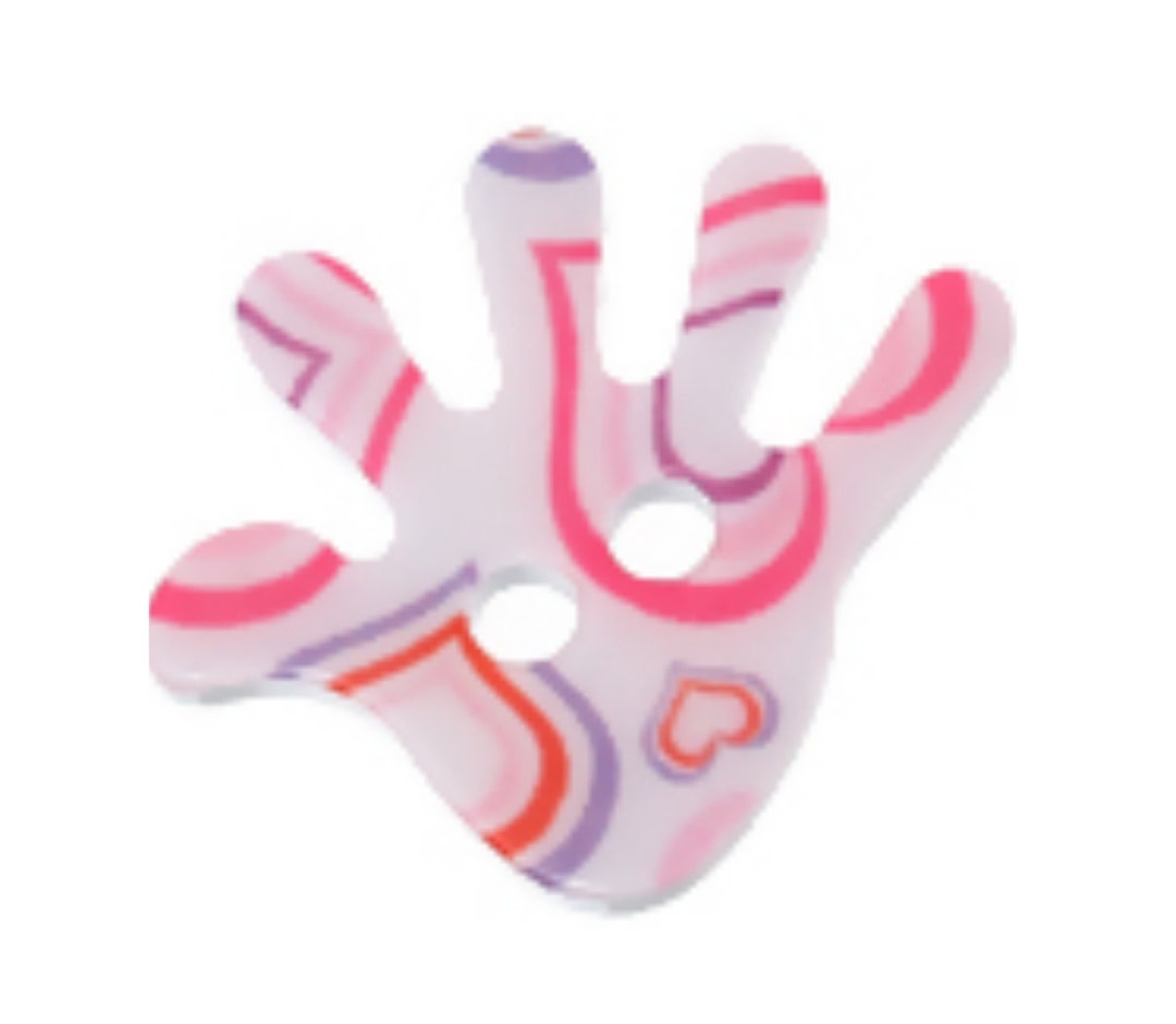 Hand Shaped Buttons High Five Button Acrylic 2 Hole Sewing - Etsy