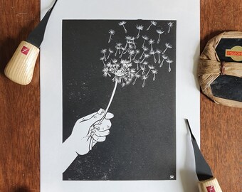 Dandelion Art Print | Etsy UK