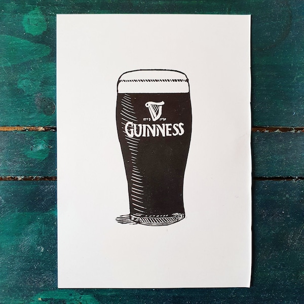 Black and White Guinness Print - Etsy