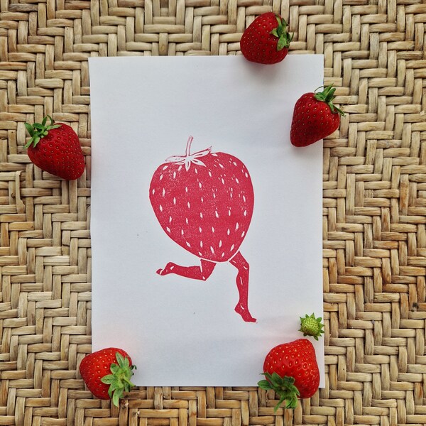 Fruit Lino Cut - Etsy
