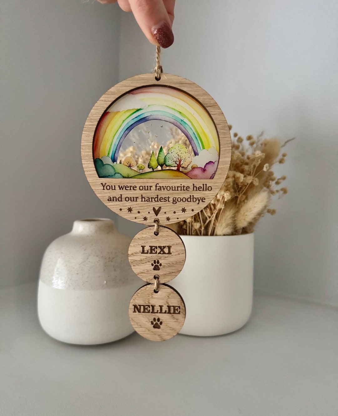 Rainbow Bridge Plaque, Pet Memorial Keepsake, Dog Memorial, Cat ...