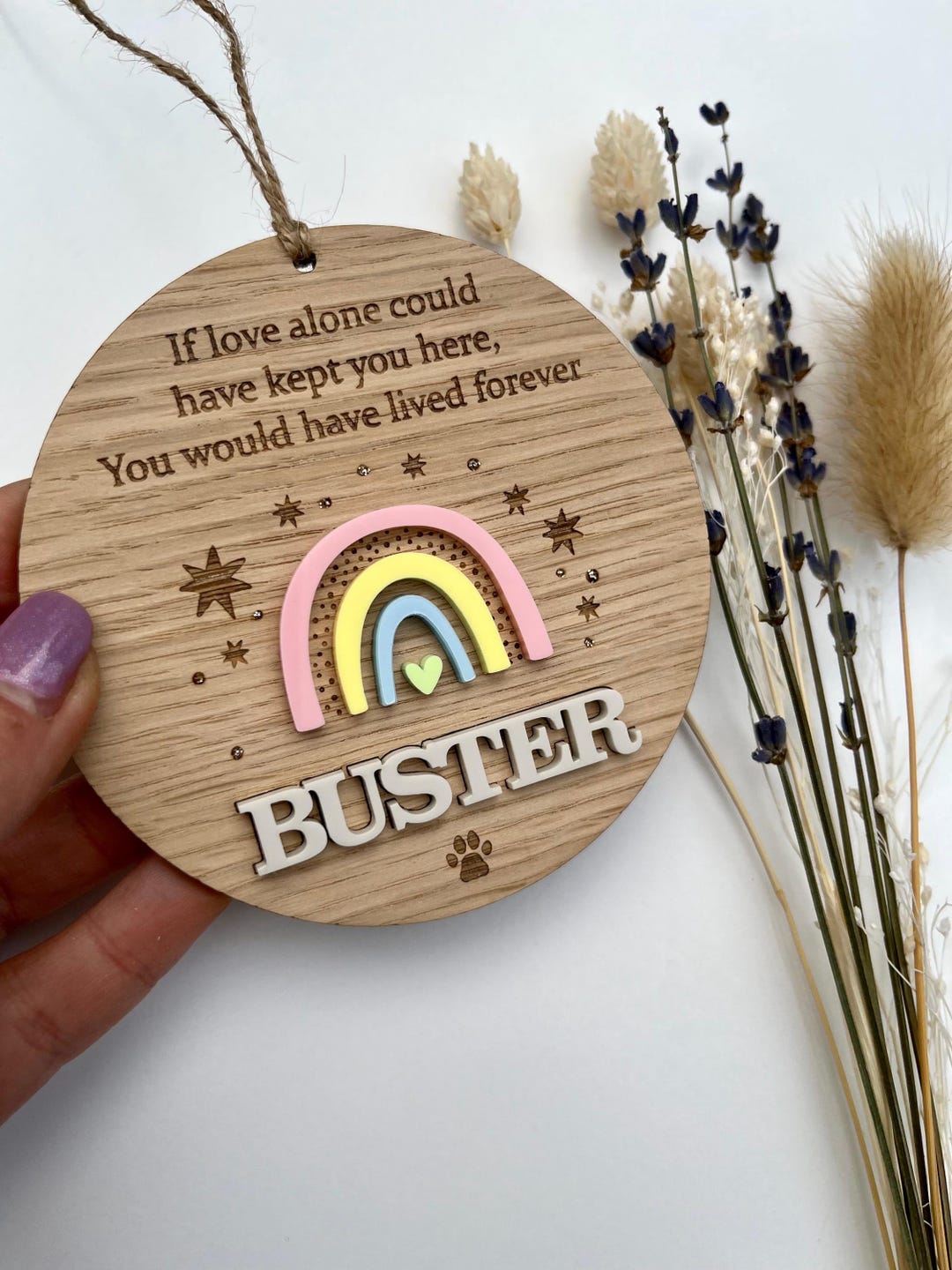 Pet Rainbow Bridge Plaque, Pet Memorial Keepsake, Dog Memorial, Cat ...