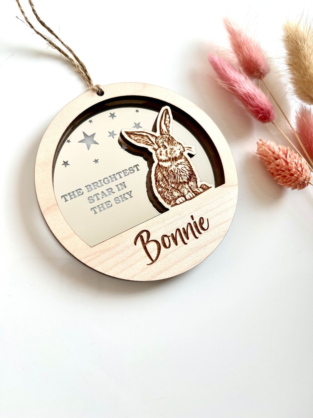Rabbit Memorial Gift, Rainbow Bridge, Pet Sympathy Keepsake, Bunny Loss ...