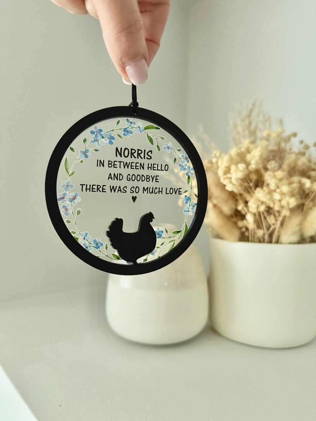 Chicken Memorial Gift, Rainbow Bridge, Outdoor Pet Sympathy Gift, Pet ...