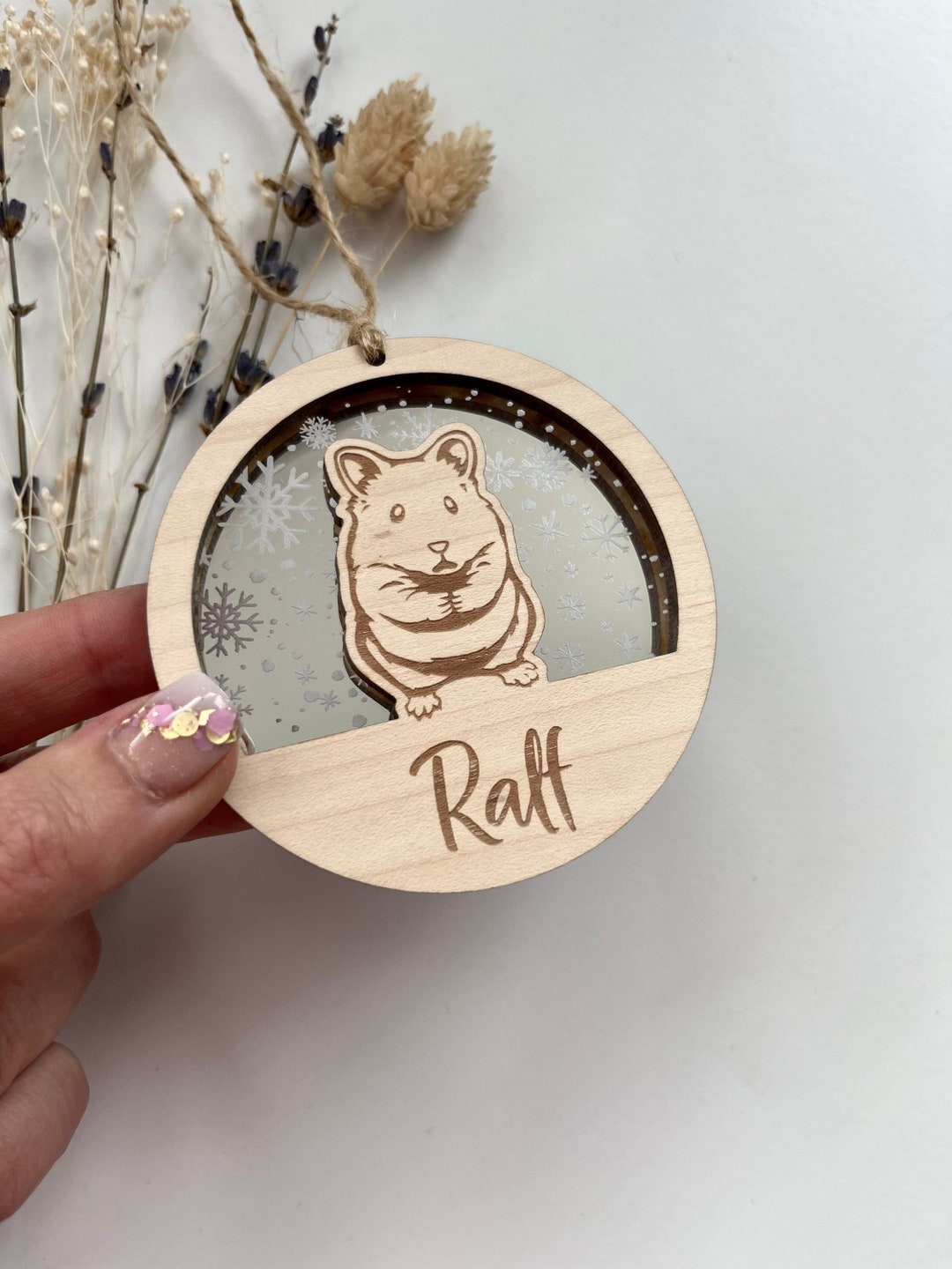 Hamster Christmas Ornament, Hamster Xmas Decoration, Pet Gift, Hamster ...