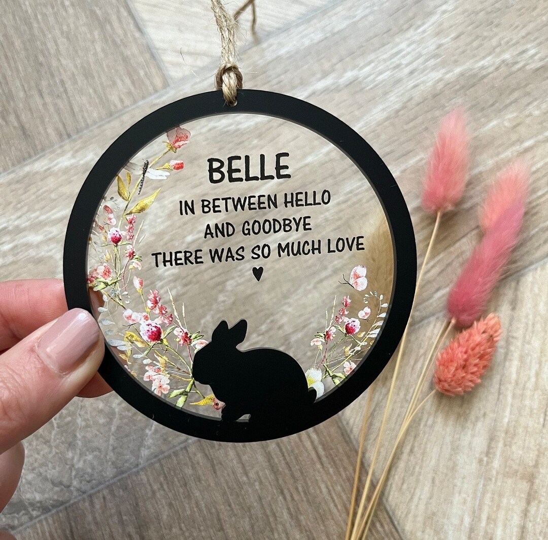 Rabbit Memorial Gift, Rainbow Bridge, Pet Sympathy Gift, Pet Loss Gift ...