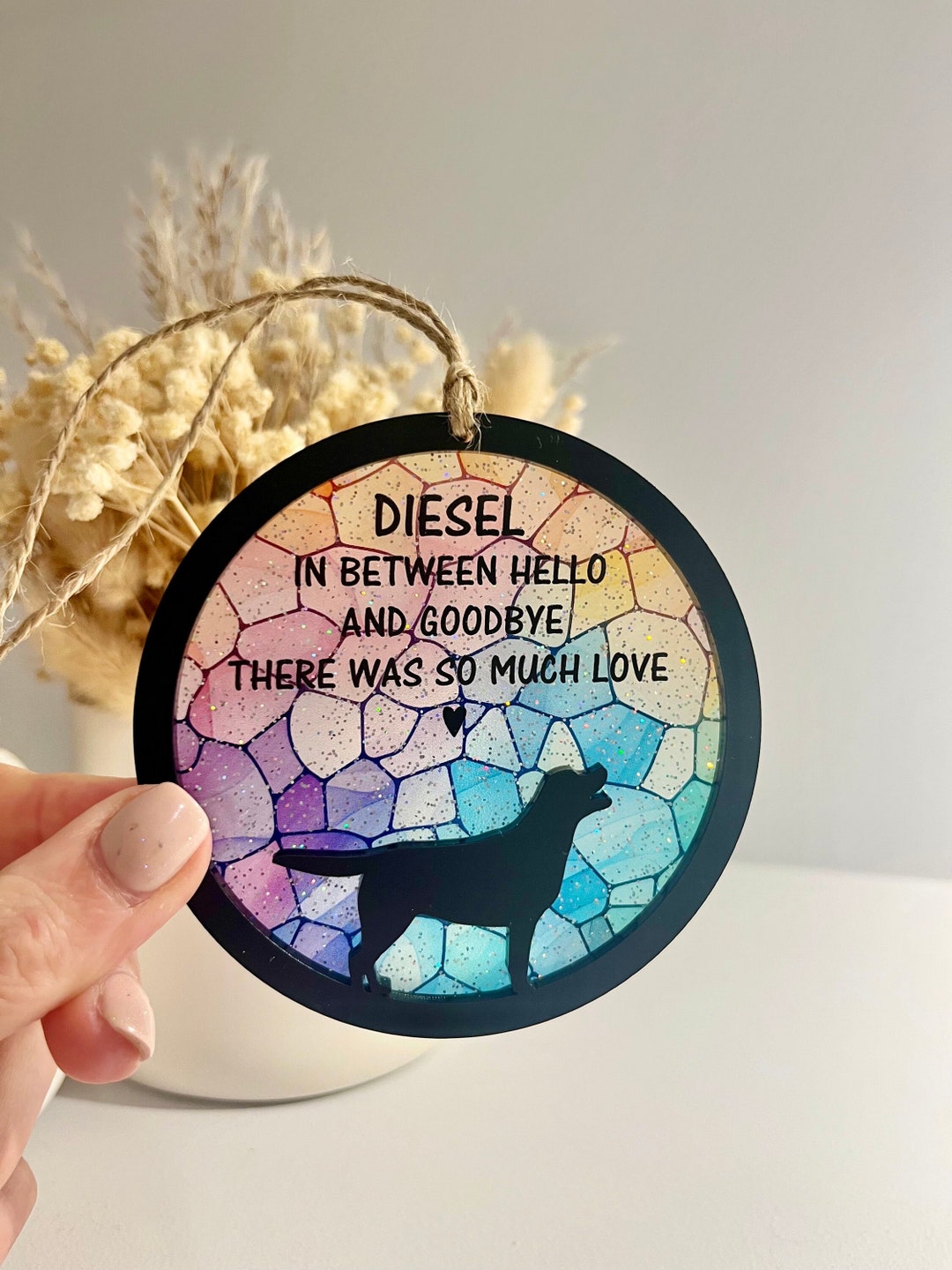 Dog Memorial Gift, Rainbow Bridge, Keepsake Pet Gift, Outdoor Memorial ...