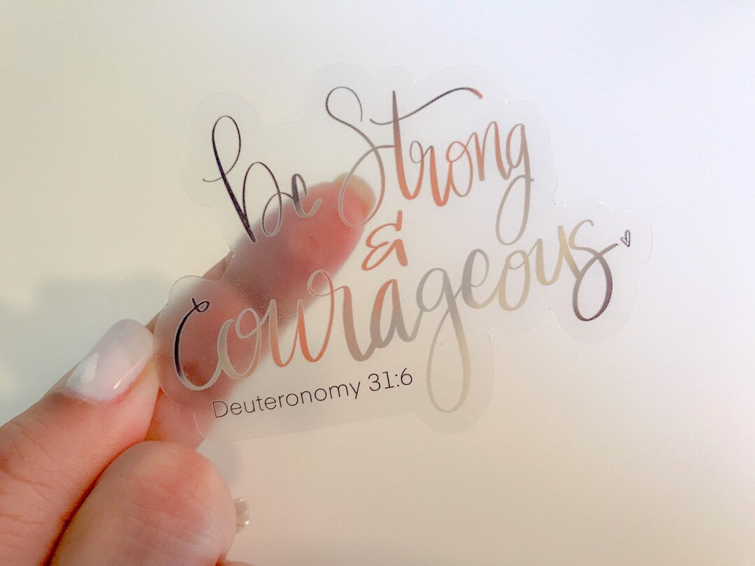 Soyez fort et courageux Sticker - Etsy France