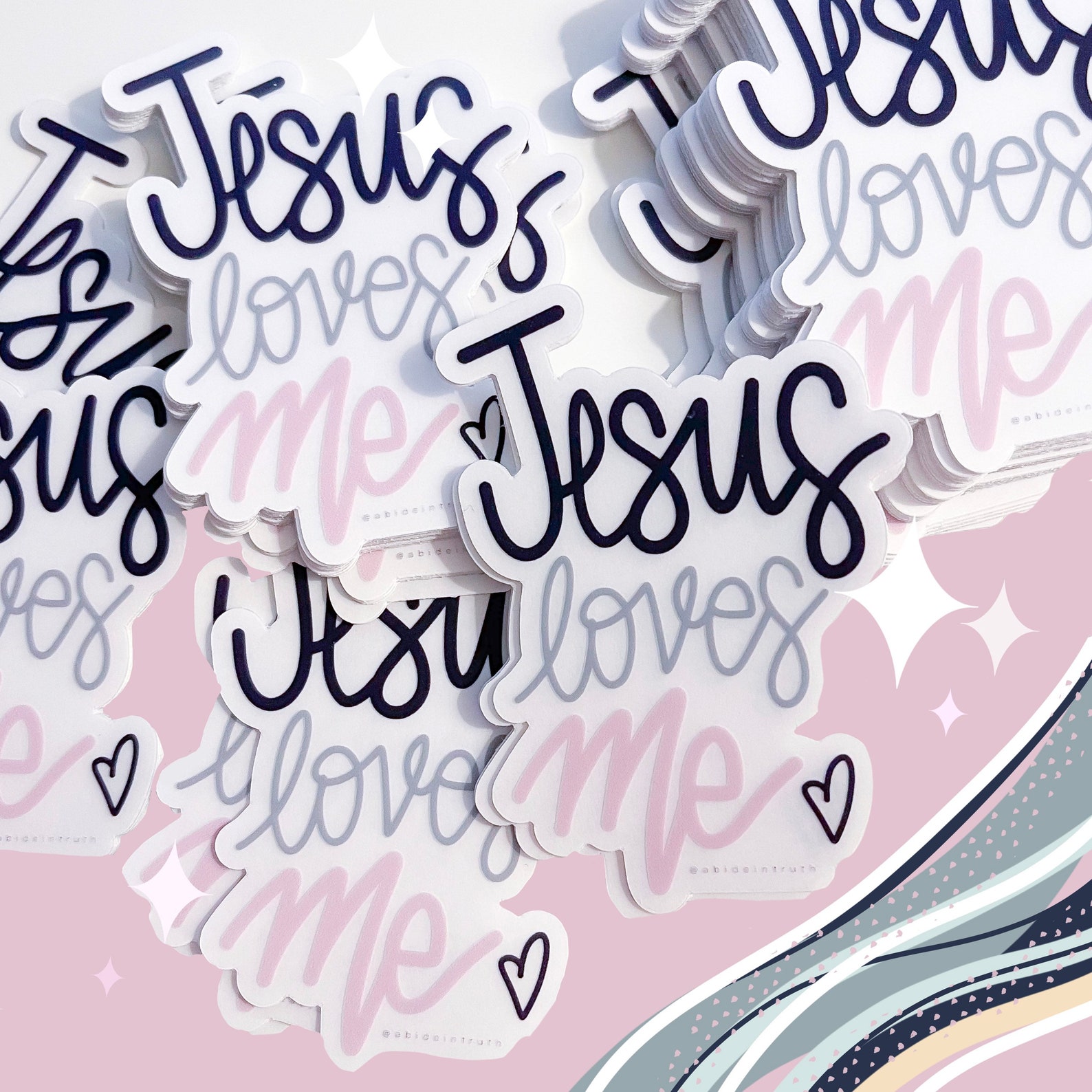 Jesus Loves Me Sticker Faith Sticker - Etsy