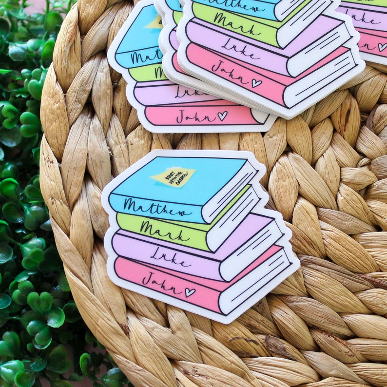 Gospel Book Stack | Faith Sticker | Read Your Bible - Etsy