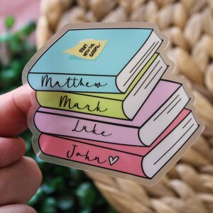 Gospel Book Stack | Faith Sticker | Read Your Bible - Etsy