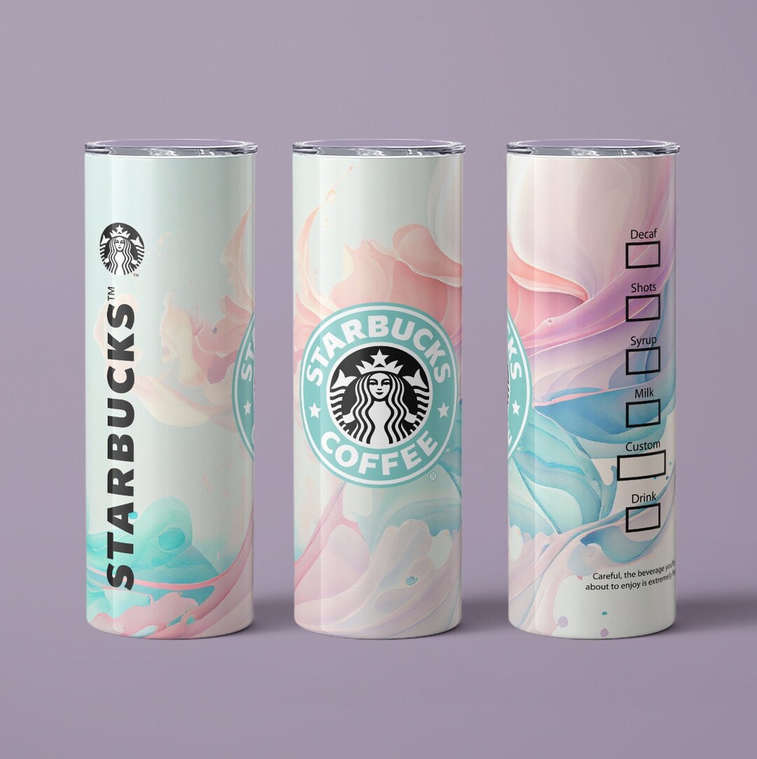 Starbucks Abstract Watercolor Tumbler Sublimation Digital Download PNG ...