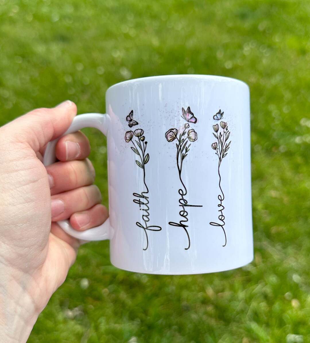 Faith Hope Love Mug 11 or 15 Oz - Etsy