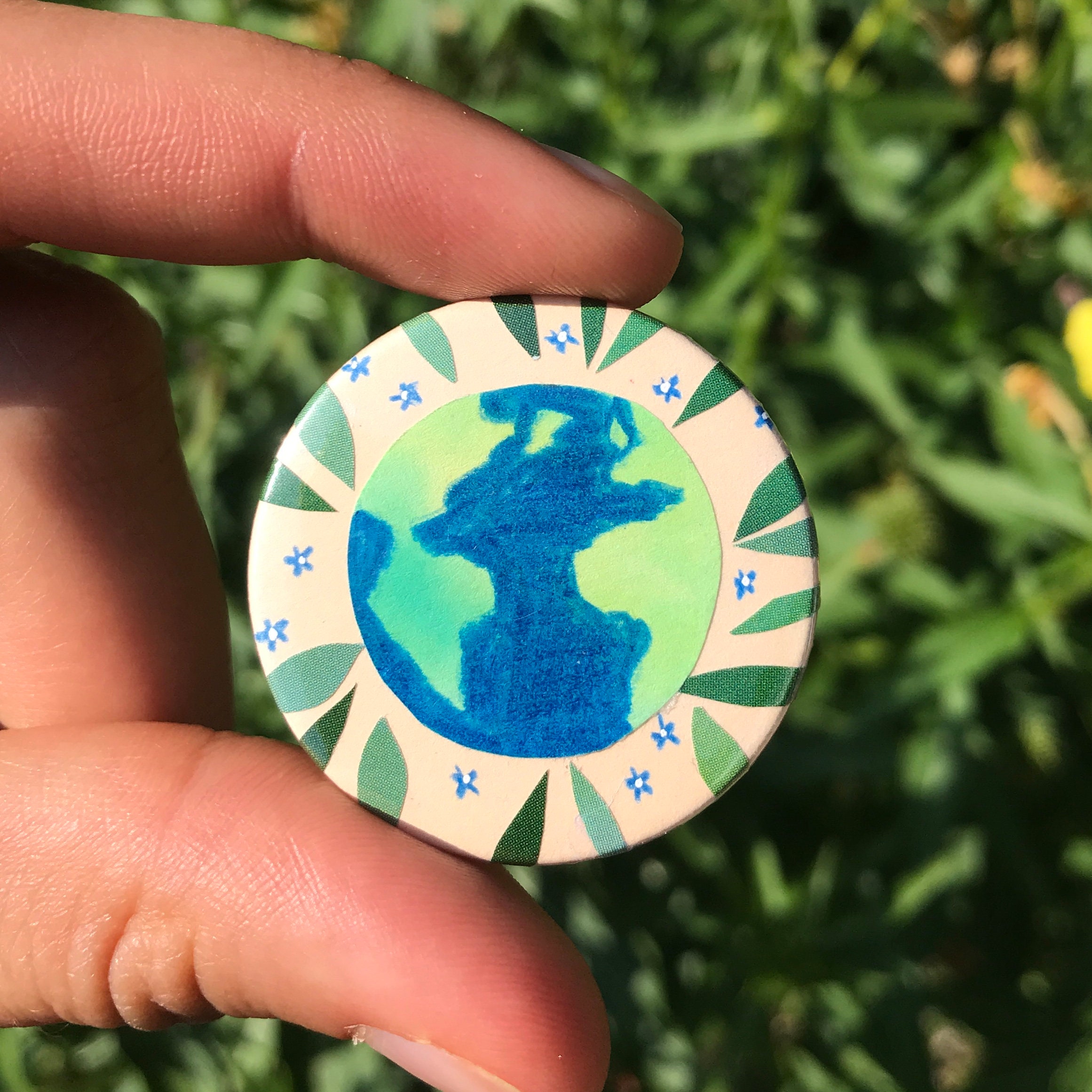 Planet Earth Badge - Etsy UK