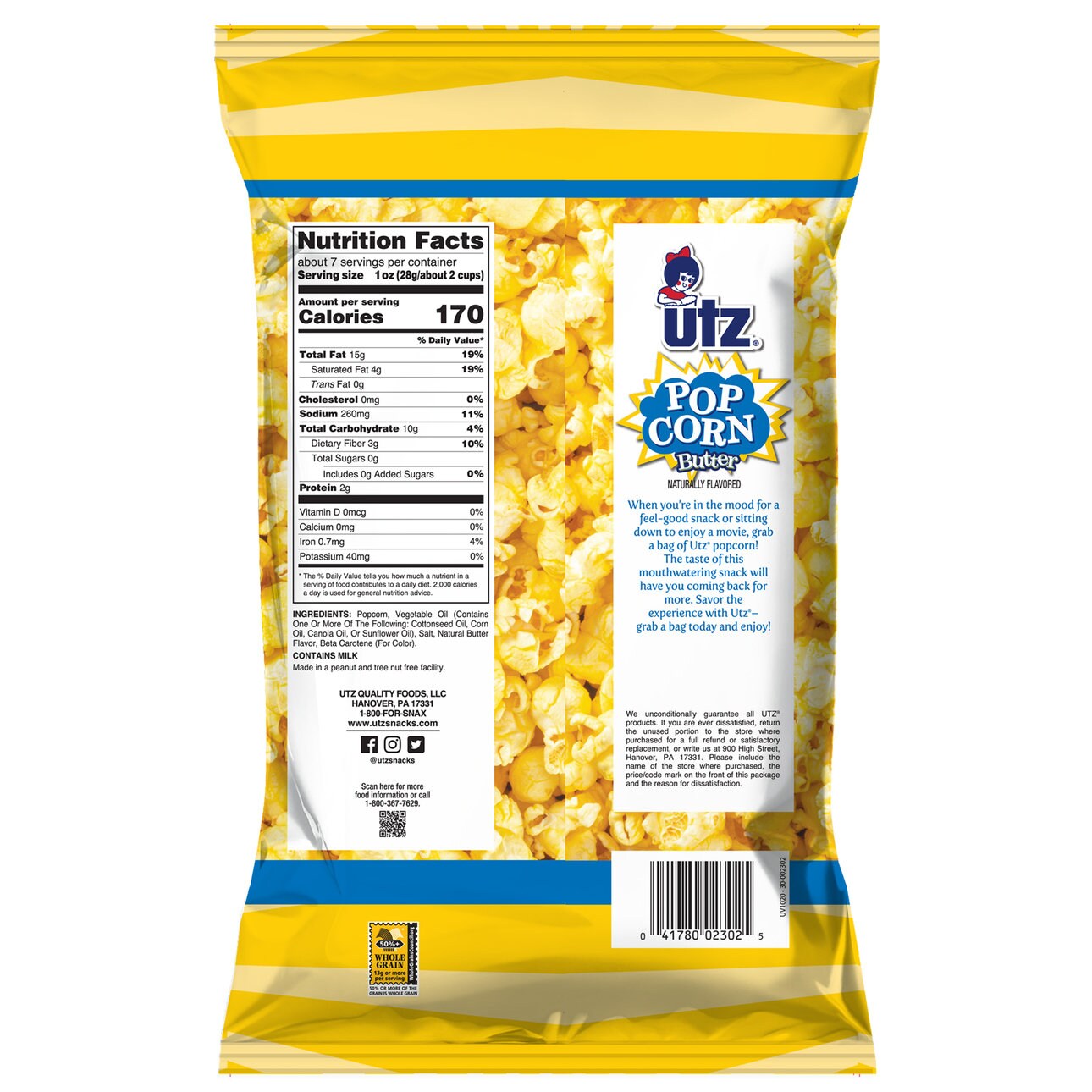 Utz Butter Popcorns 2.5 Oz Pack of 2 - Etsy