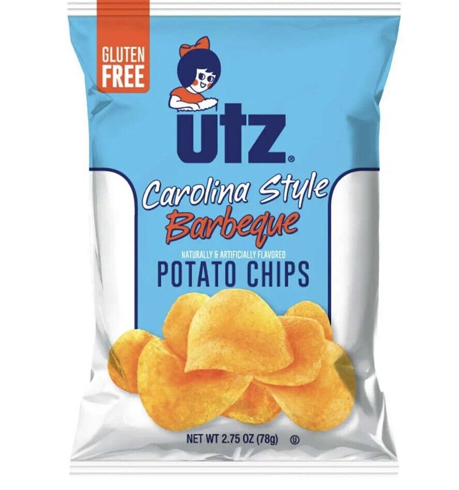 Utz Quality Foods Carolina BBQ Potato Chips, Personal Size 2.75 Oz Pack ...