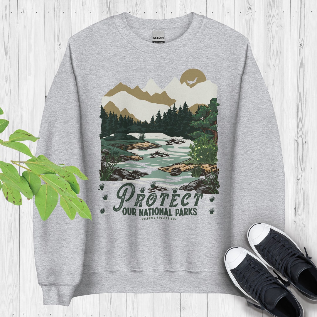 Protect Our Parks Crewneck: Camping Hiking Sweatshirt - Etsy