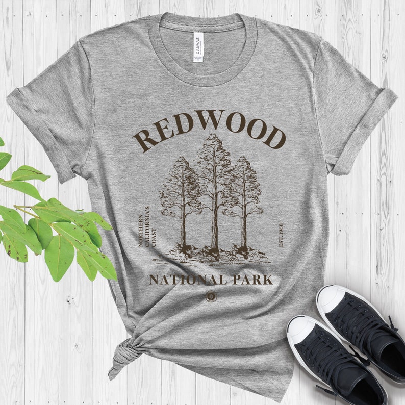 National Park Shirt, Redwood Shirt, California T-shirt, Camping Hiking ...